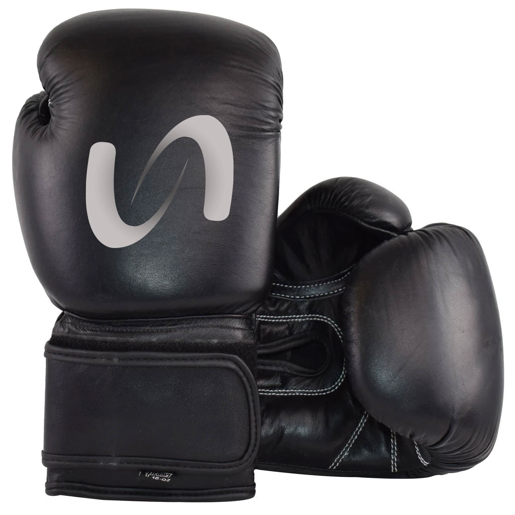 Genuine Leather Black Boxing Gloves | Ultimate Fight Gear – ufgsports